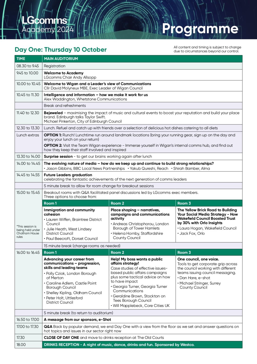 Academy 2024 Programme – LGcomms
